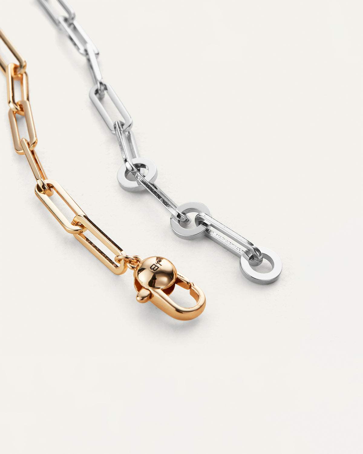 Andi Slim Chain | Two-Tone Paperclip Chain Necklace | JENNY BIRD Canada