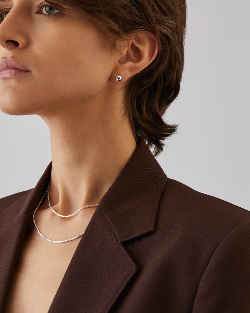 Constance Wrap Chain | Silver Lariat Necklace | JENNY BIRD Canada