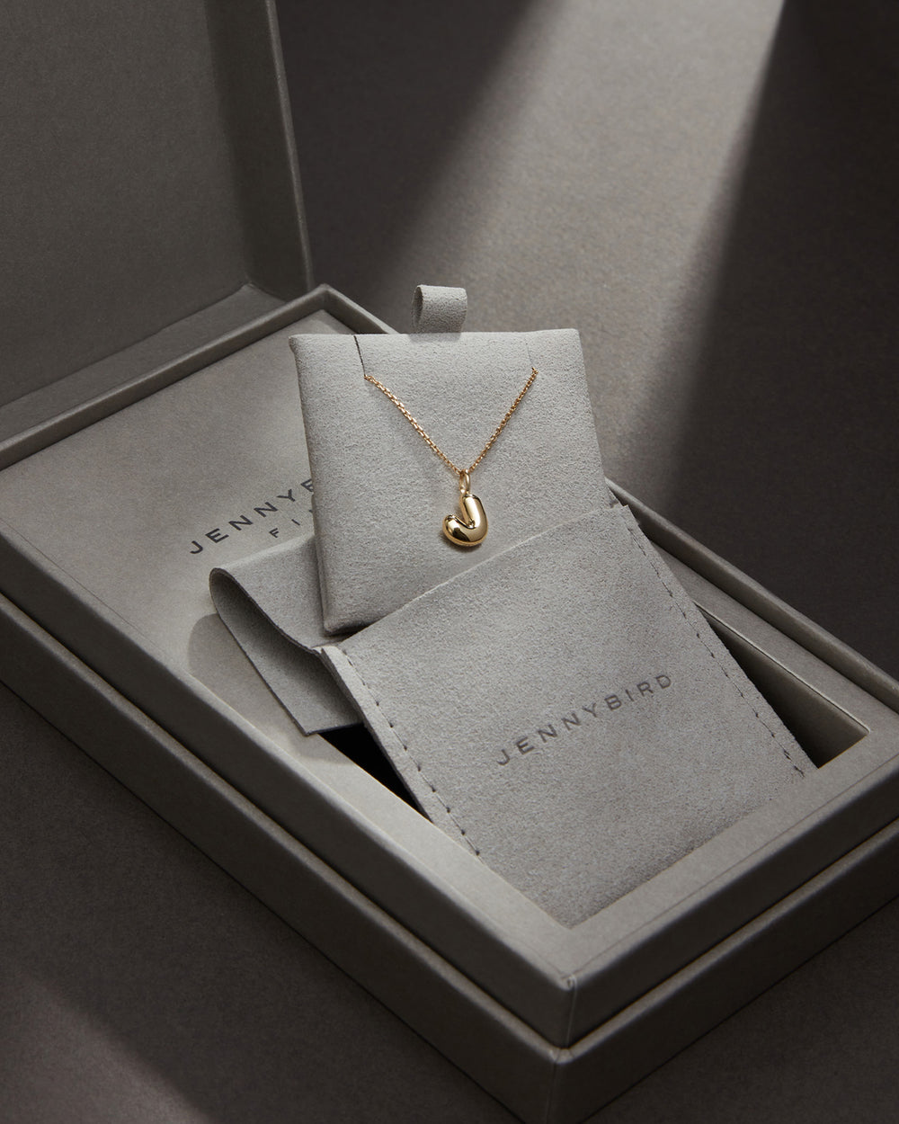 14K Gold Bubble Letter Necklace - J | JENNY BIRD Canada