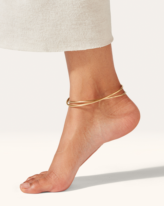The Dane Anklet Stack - Gold | JENNY BIRD Canada