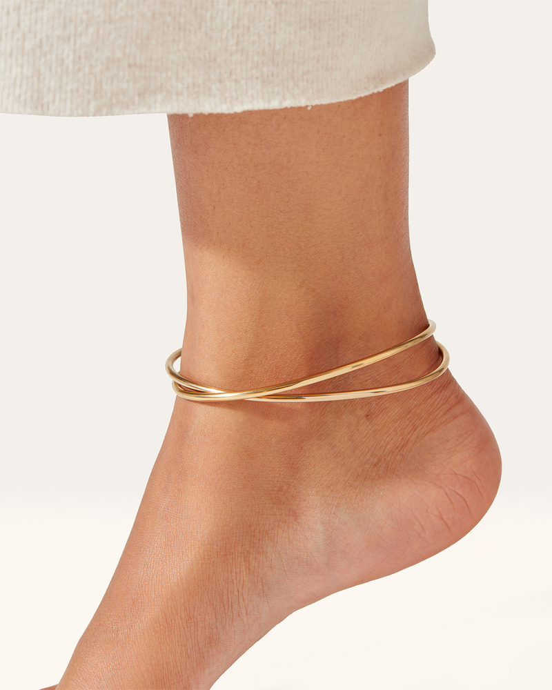 The Dane Anklet Stack - Gold | JENNY BIRD Canada