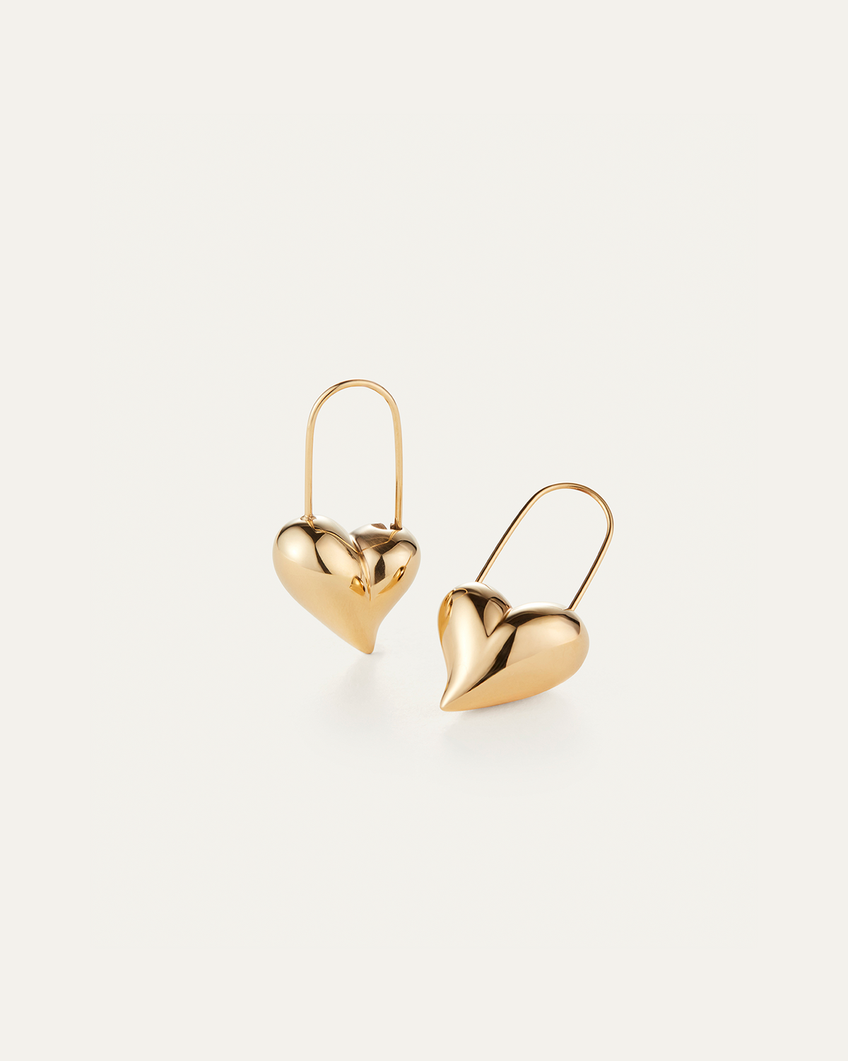 Celeste Heart Earrings | Gold Hoops for Women | JENNY BIRD Canada