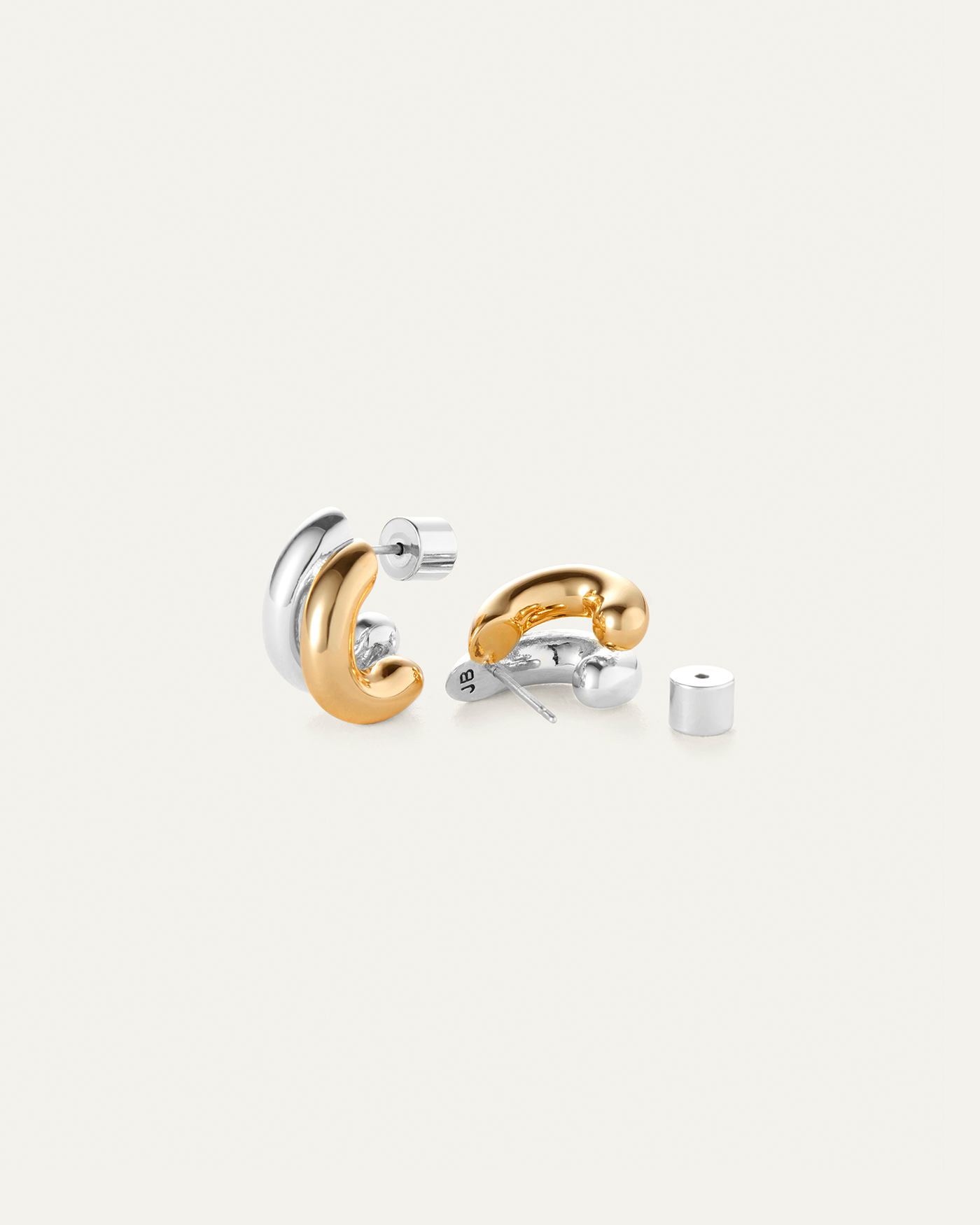 Mini Florence Earrings - Two-Tone | Gold and Silver Mini Double Hoops ...