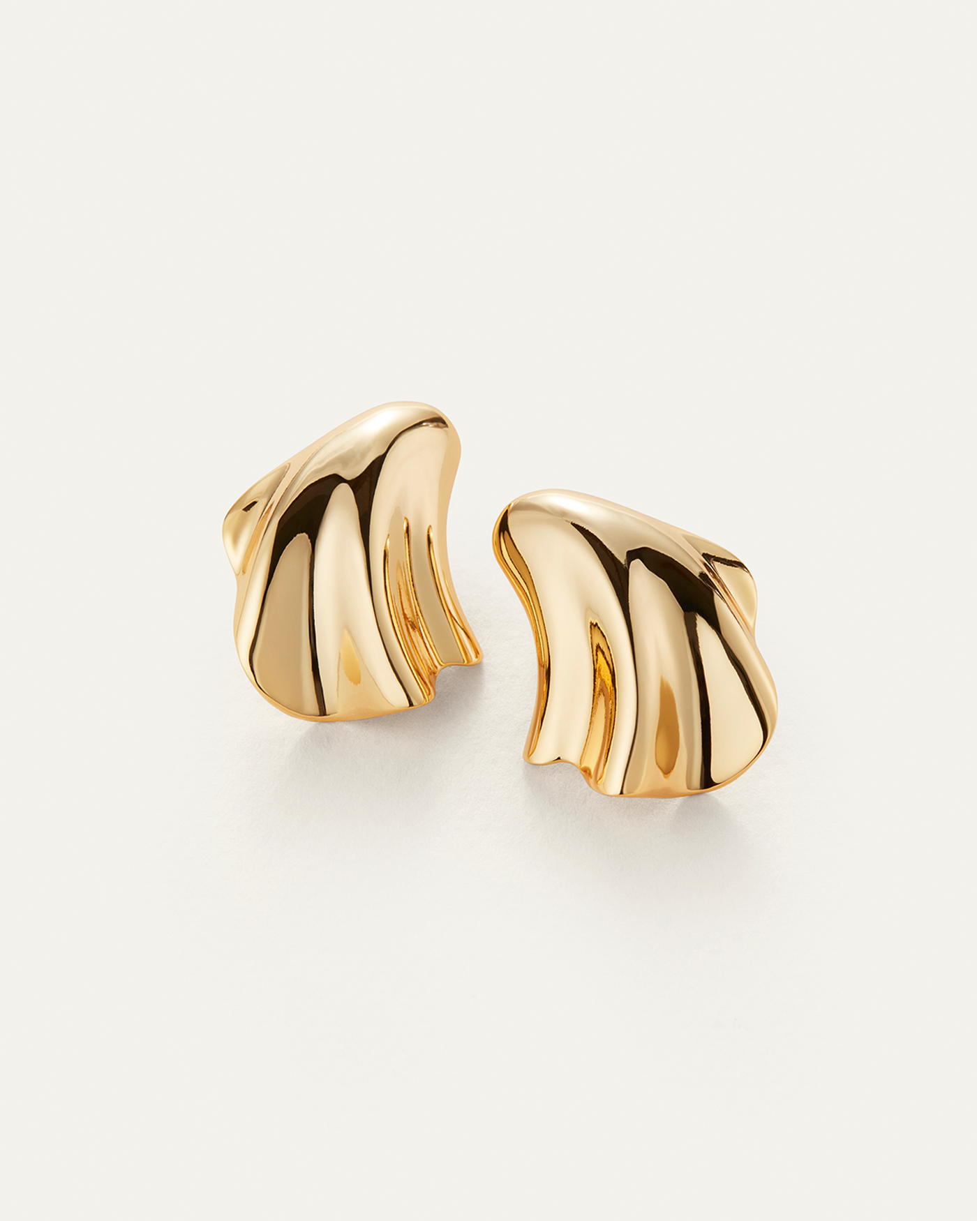 Lydia Gold Earrings | Gold Lightweight Statement Earrings | Non ...