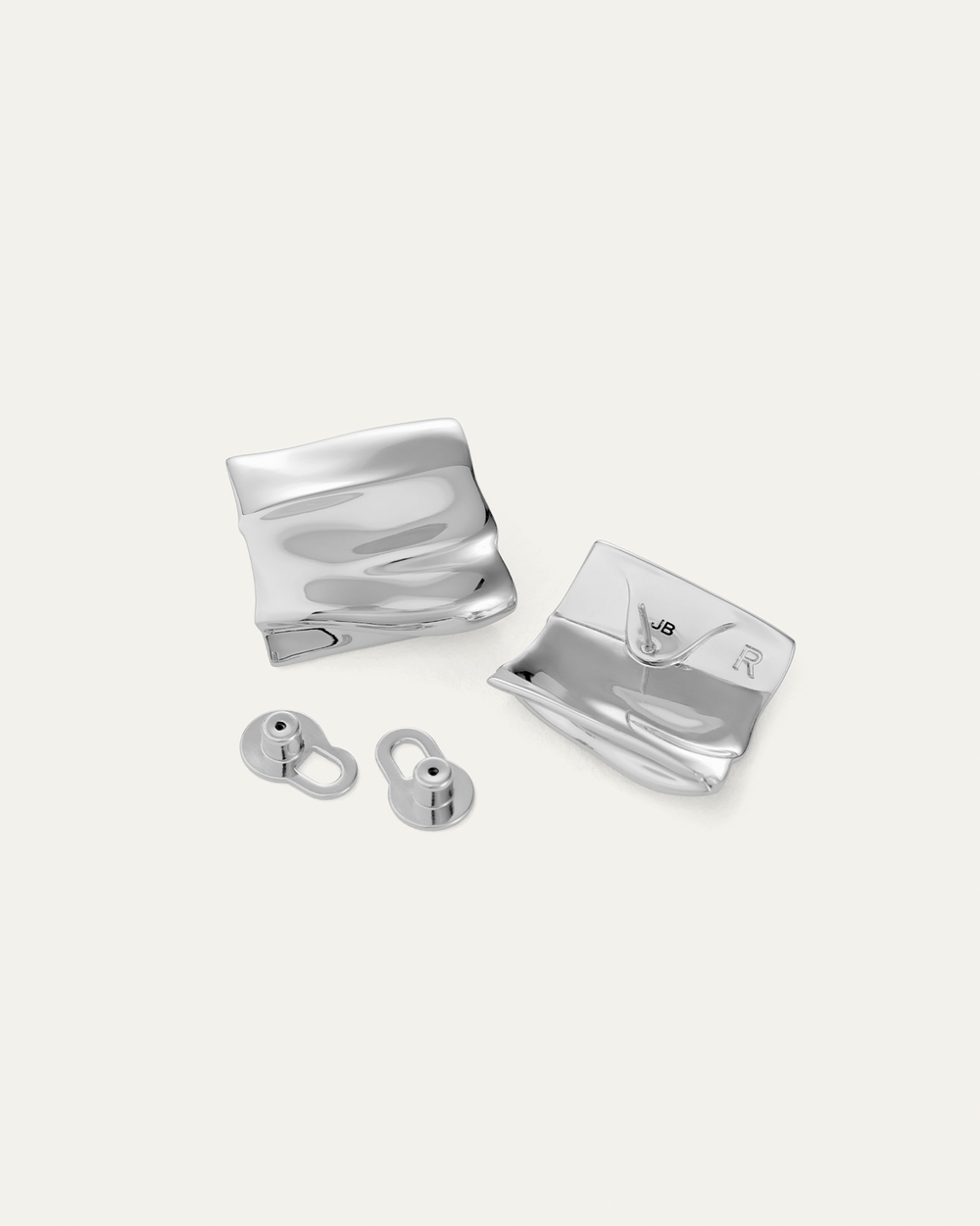 Sundra Earrings | Silver Button Earrings | JENNY BIRD Canada