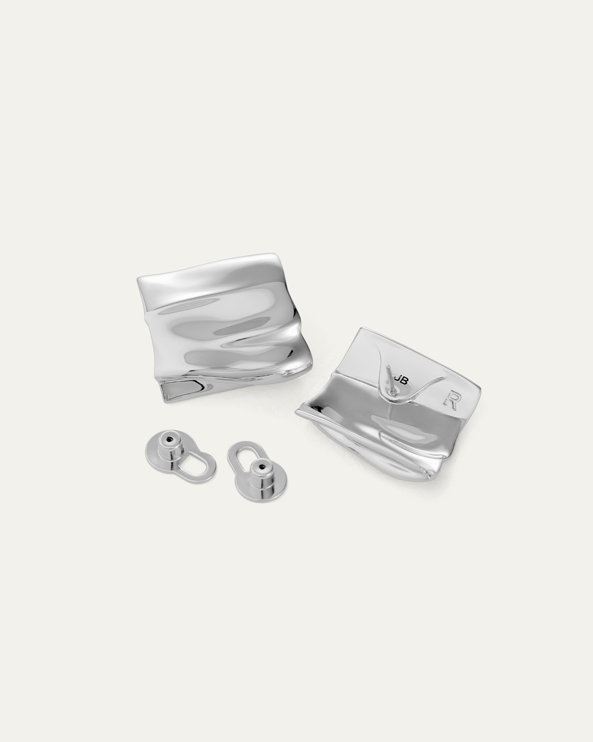 Sundra Earrings | Silver Button Earrings | JENNY BIRD Canada