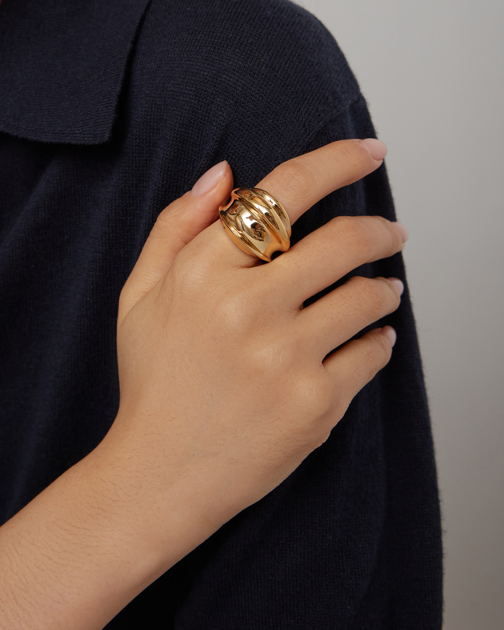 Leona Gold Ring | Pinky Ring | Signet Ring | Large Waterproof Women's ...