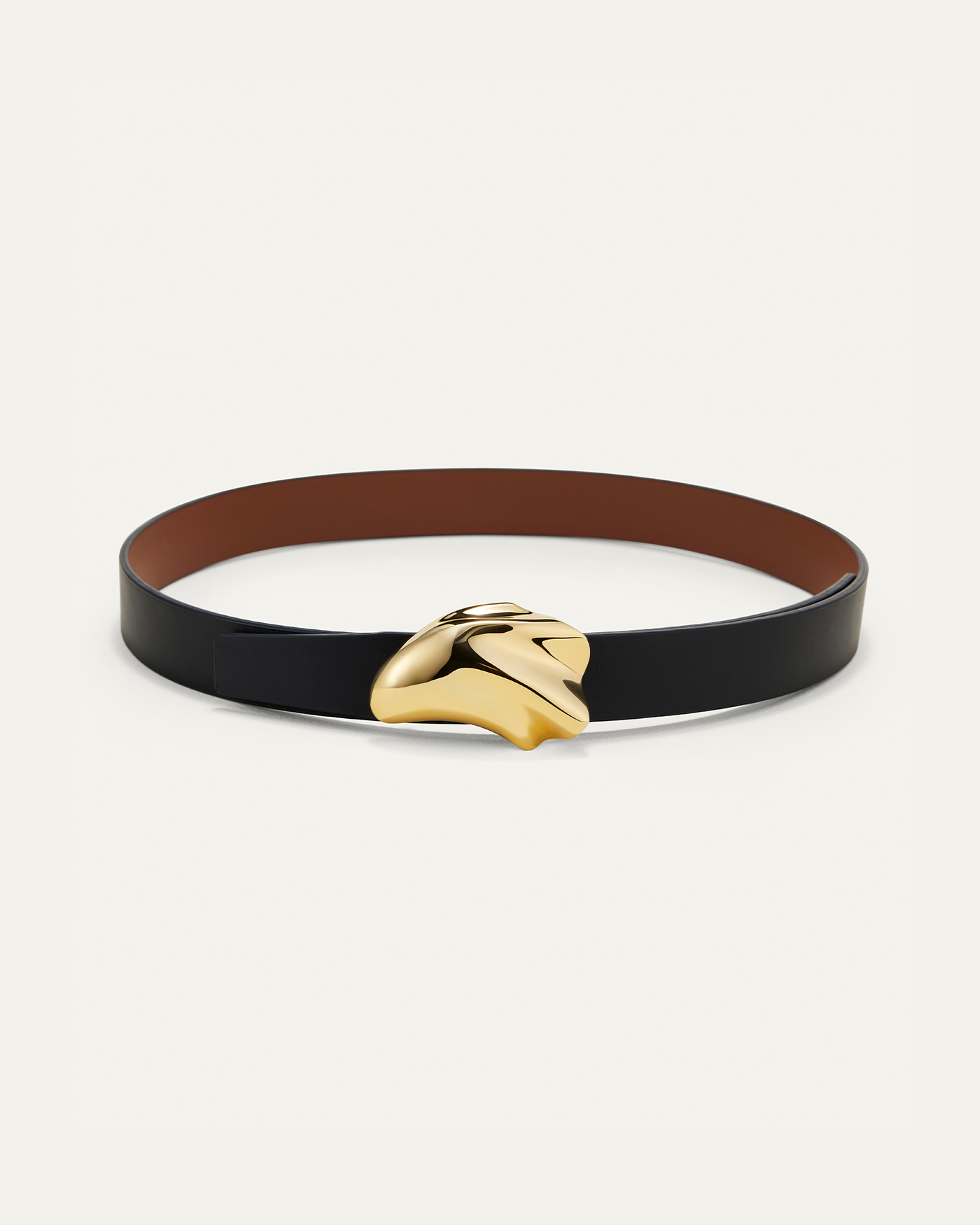 Portia Convertible Gold Leather Belt | JENNY BIRD Canada