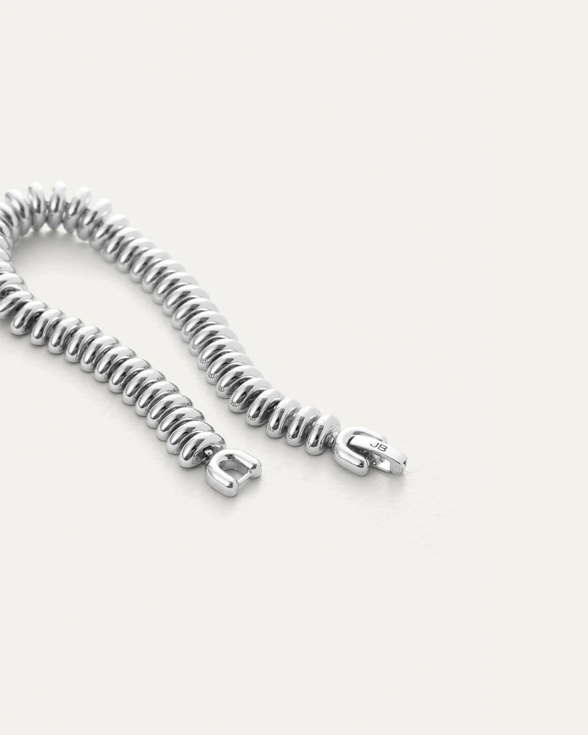 Sofia Bracelet | Ribbed Chain in Silver | JENNY BIRD Canada