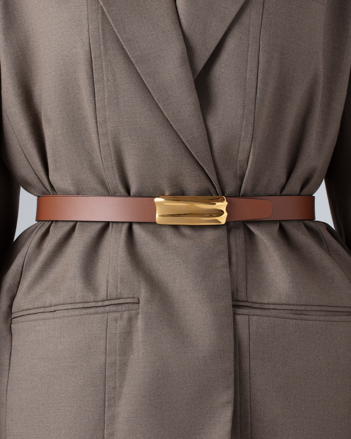 Sundra Convertible Gold Leather Belt | JENNY BIRD Canada