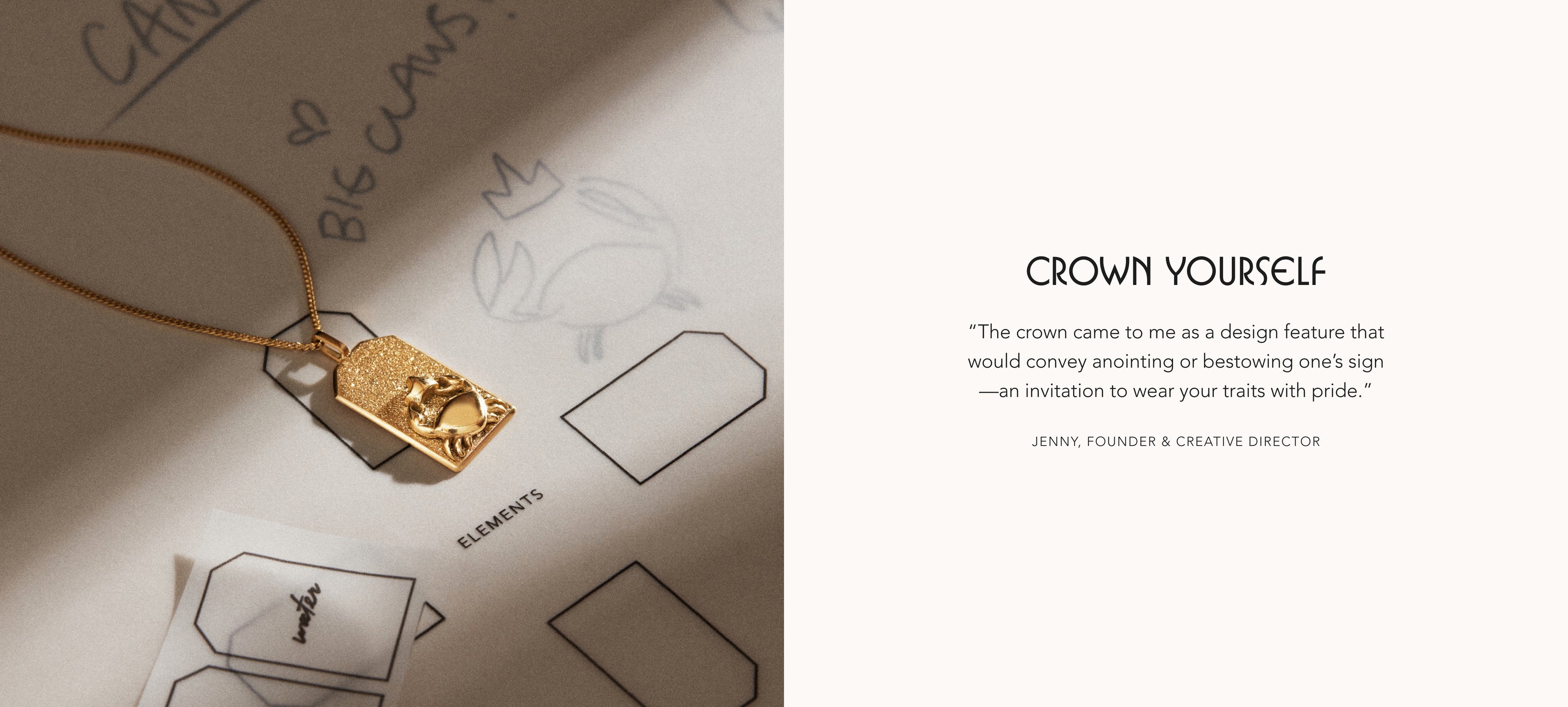 Capricorn Zodiac Pendant Necklace | JENNY BIRD